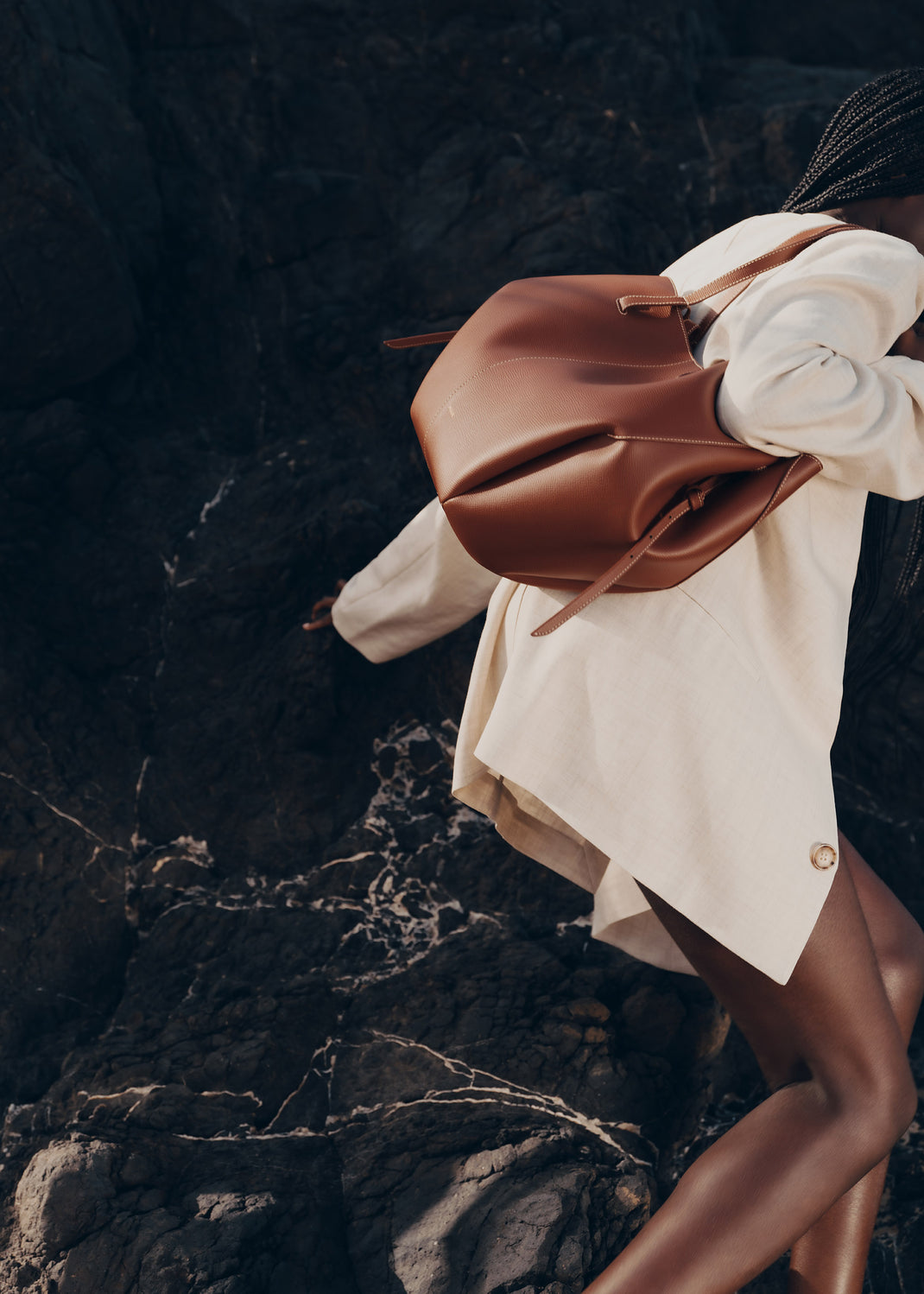 Polène | Bag - Cyme - Textured Cognac